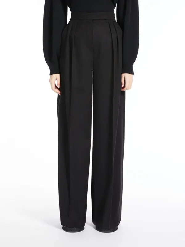 Max Mara Wide Leg Pleated Trousers