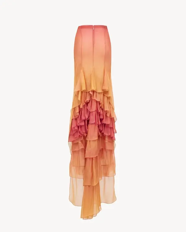 Saint Laurent Cascade High-low Mini Skirt
