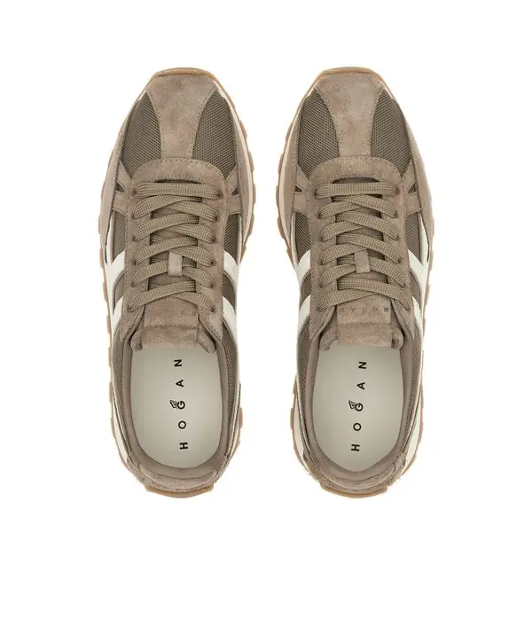 Hogan H671 Side Logo Patch Sneakers - Brown