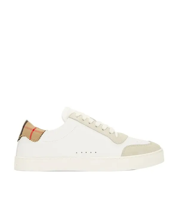 Burberry Round-toe Lace-up Sneakers - White