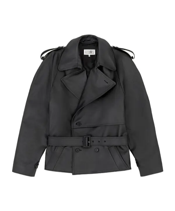 MAISON MARGIELA Leather Double-breasted Jacket