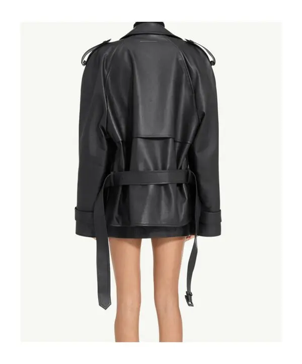 MAISON MARGIELA Leather Double-breasted Jacket