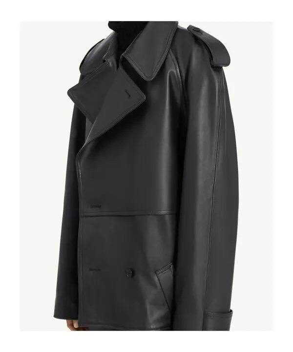 MAISON MARGIELA Leather Double-breasted Jacket