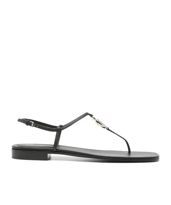 Gucci Logo Plaque Thong Sandals