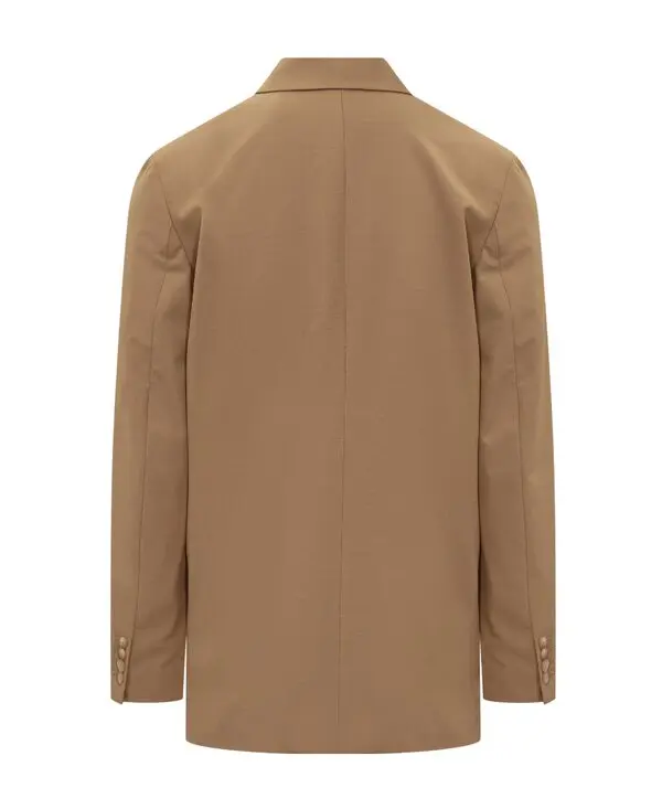 Nanushka Button-up Straight Hem Tailored Overshirt - Brown