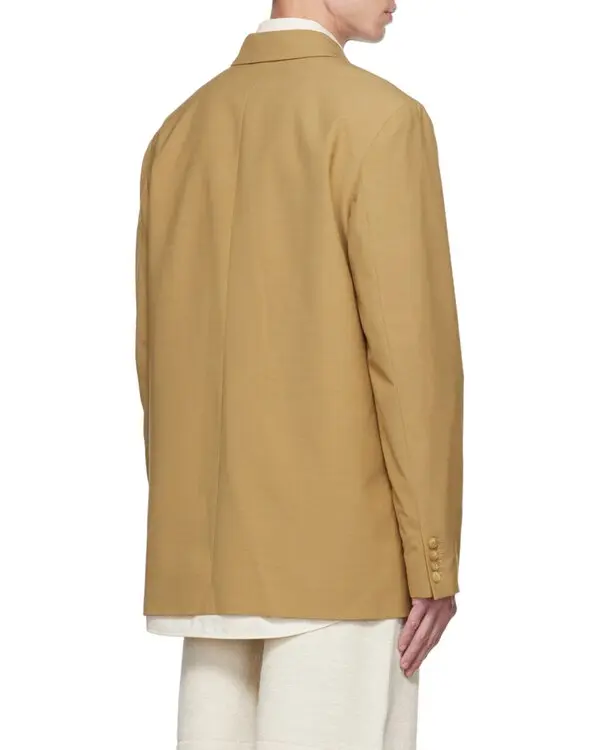 Nanushka Button-up Straight Hem Tailored Overshirt - Brown