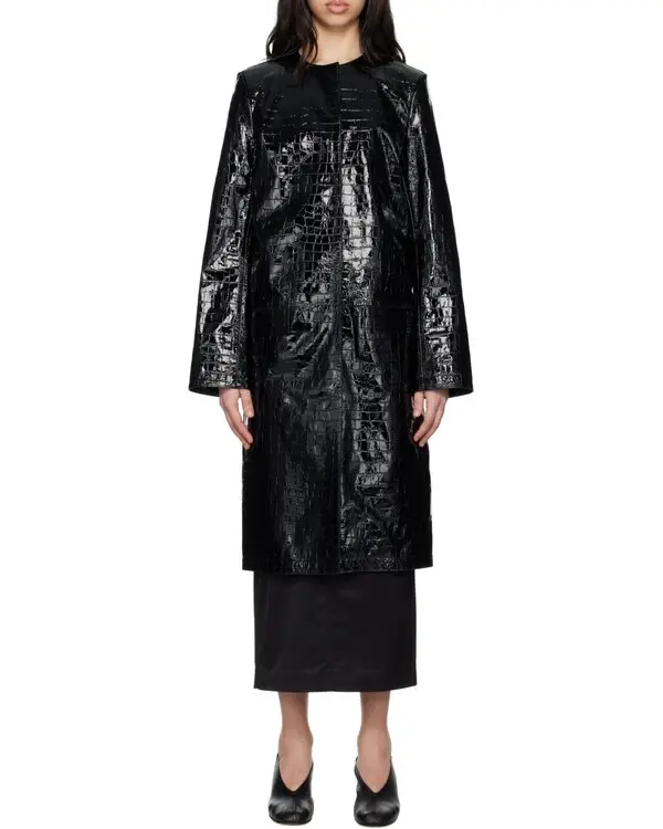 TOTEME Embossed Coated Leather Coat