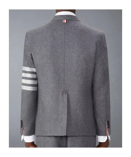 Thom Browne 4-bar Stripe Single-breasted Blazer - Medium Gray