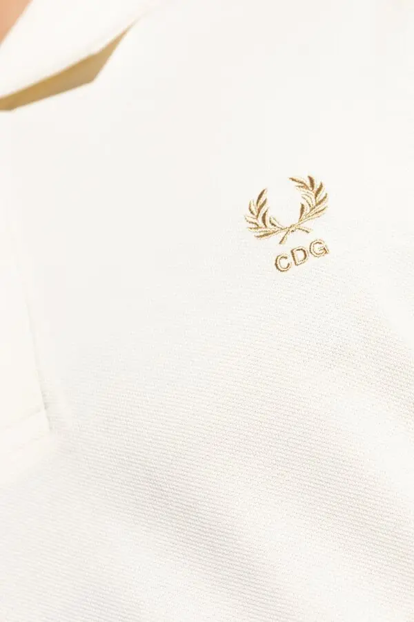 Comme Des Garçons Comme Des Garons Shirt X Fred Perry Logo Embroidered Polo Shirt