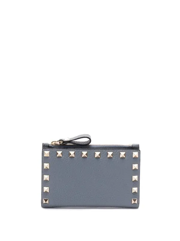 Valentino Garavani Studded Zip Wallet - Gray