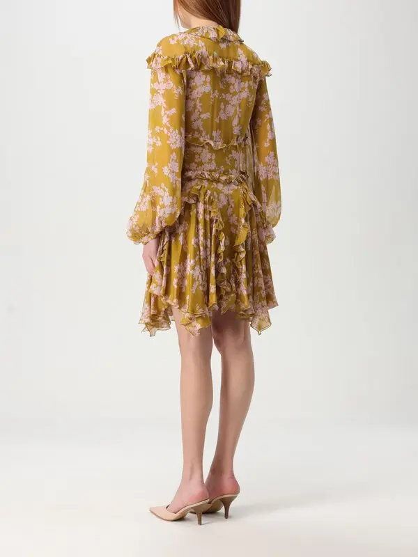 Elisabetta Franchi Ruffled Floral Print Voile Dress - No