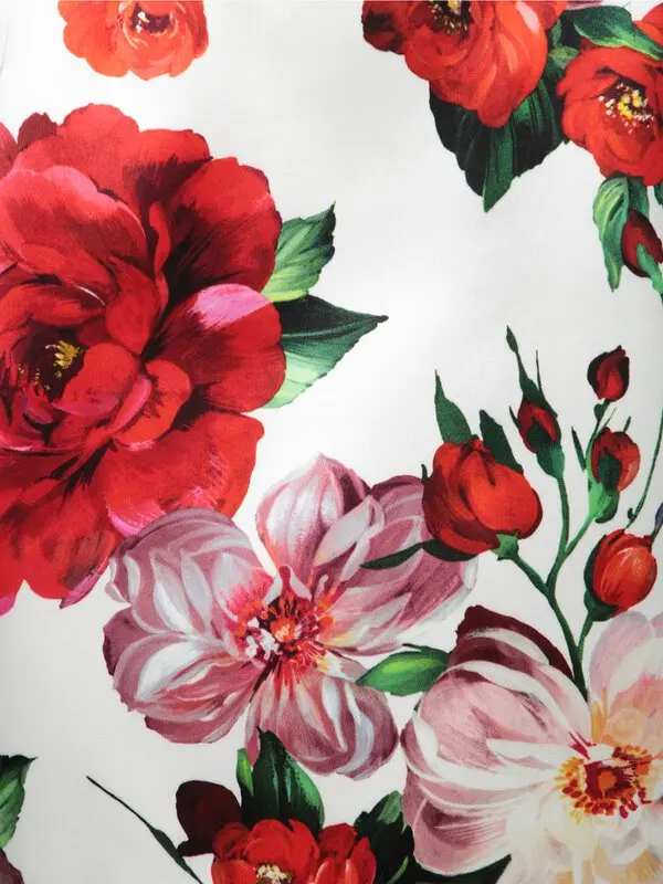 Dolce & Gabbana Sleeveless Floral Print Midi Dress