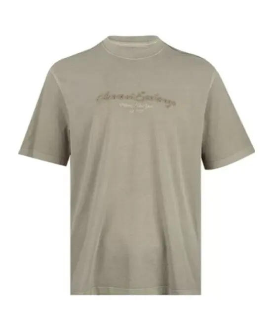 Armani Exchange Logo-embroidered T-shirt - Nude