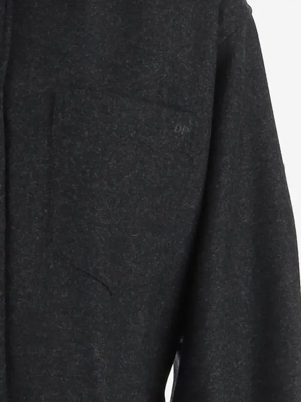 DARKPARK Logo Embroidered Curved Hem Shirt