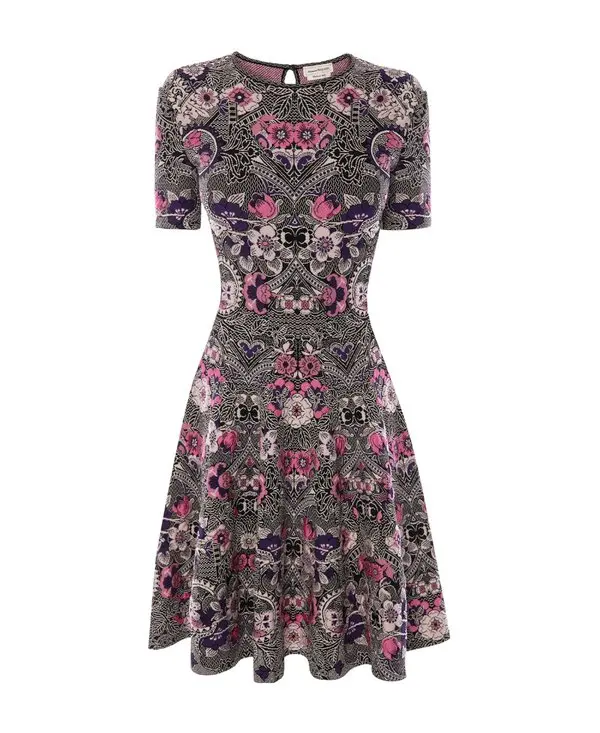 Alexander McQueen Jacquard Mini Dress