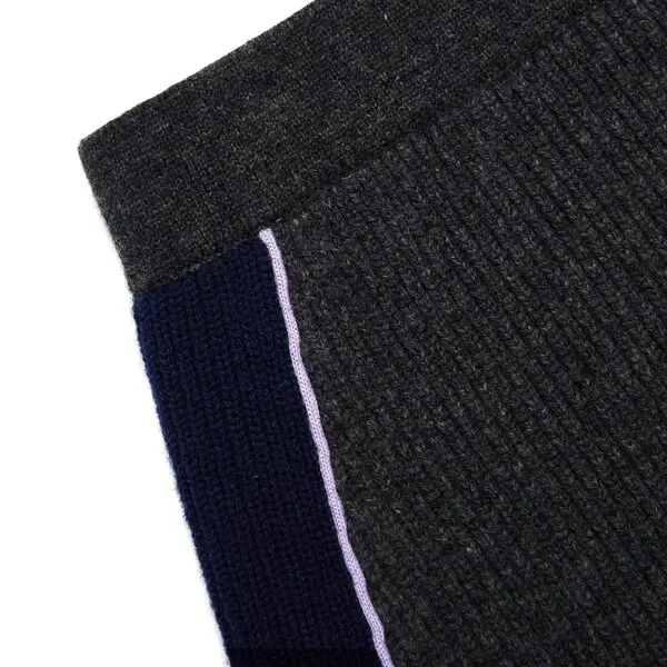 SELF-PORTRAIT Ribbed Knit Mini Skirt With Contrast Panelling