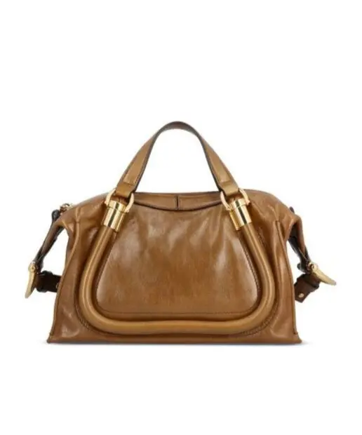 Chloé Logo Detailed Top Handle Bag - Bronzer Brown