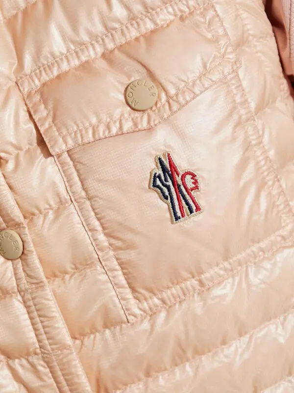 Moncler Logo Patch Padded Gilet - Pink