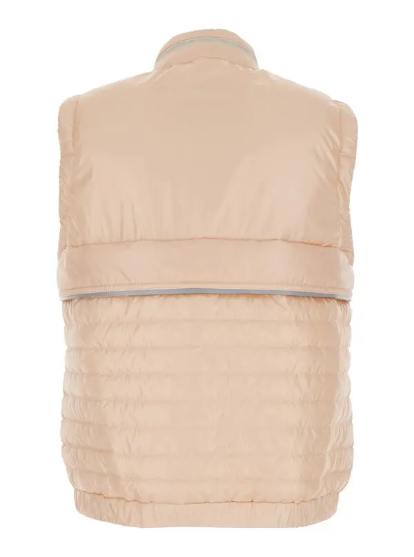 Moncler Logo Patch Padded Gilet - Pink