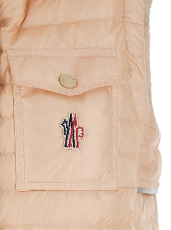 Moncler Logo Patch Padded Gilet - Pink