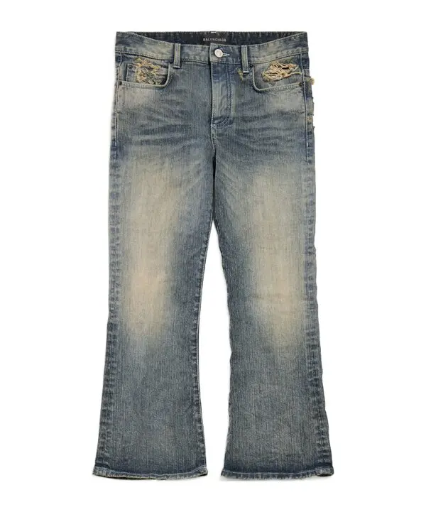 Balenciaga Distressed Flare Jeans