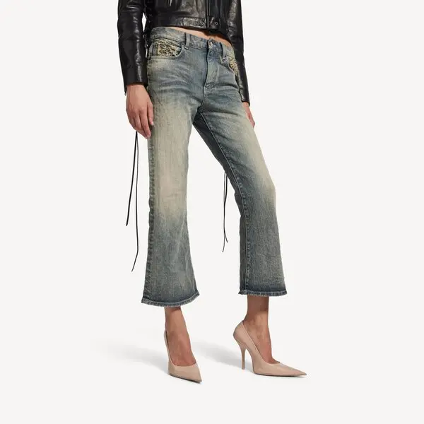 Balenciaga Distressed Flare Jeans