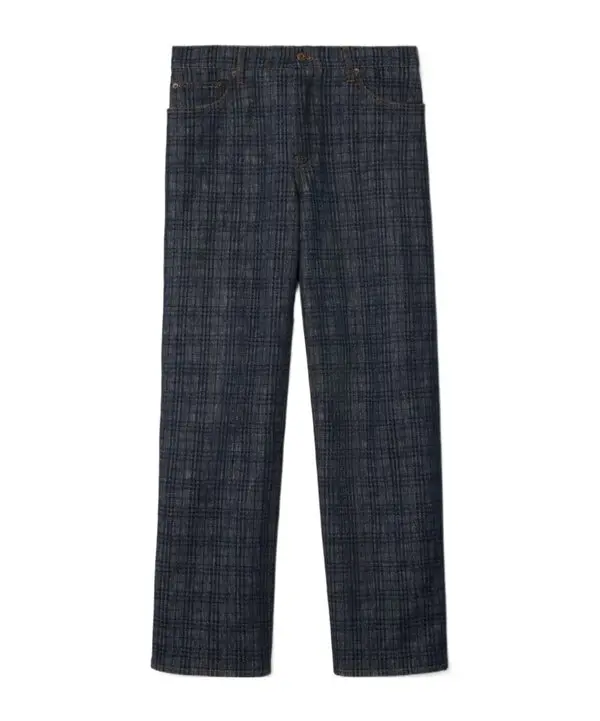 Burberry Loose Check Denim Jeans