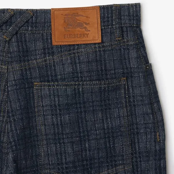 Burberry Loose Check Denim Jeans