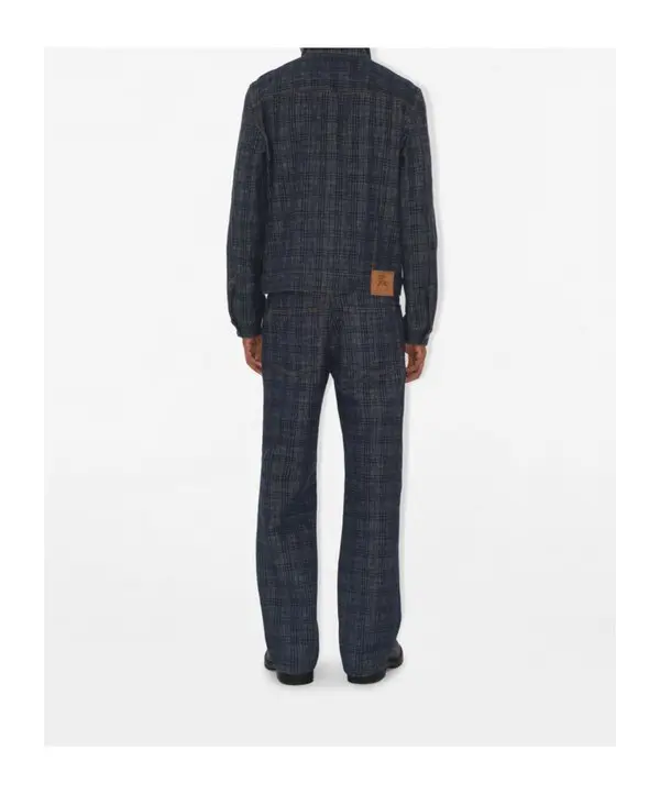 Burberry Loose Check Denim Jeans