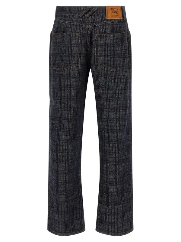 Burberry Loose Check Denim Jeans
