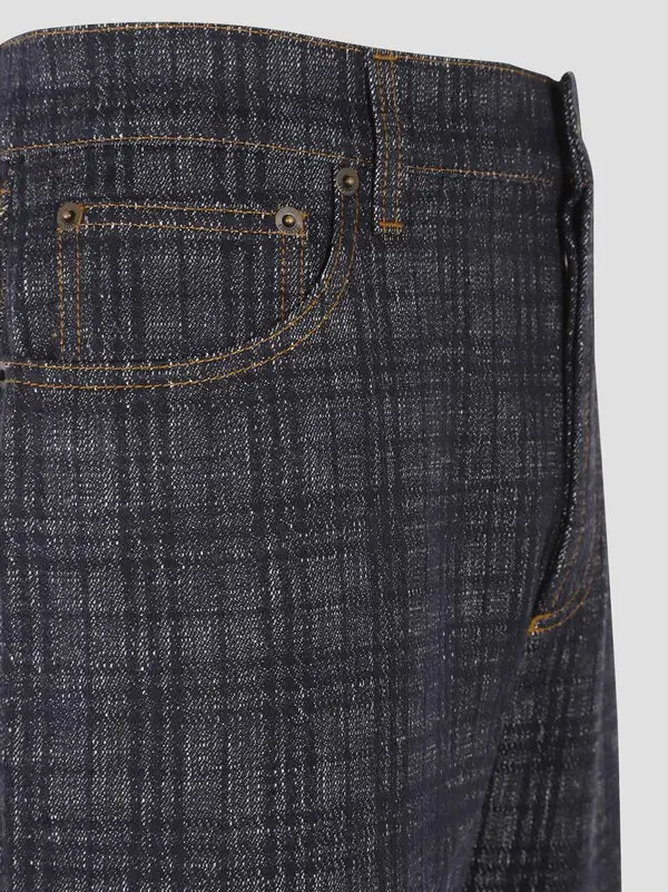 Burberry Loose Check Denim Jeans
