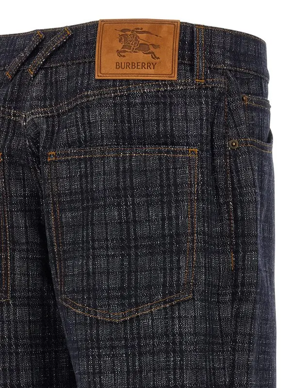 Burberry Loose Check Denim Jeans