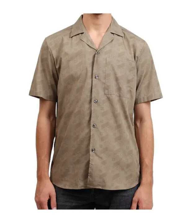 Hugo Boss Short Sleeve Shirt - Light Brown
