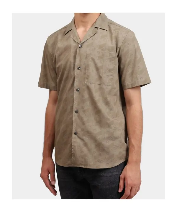 Hugo Boss Short Sleeve Shirt - Light Brown