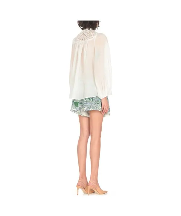 Zimmermann Floral Embroidered Ramie Shirt