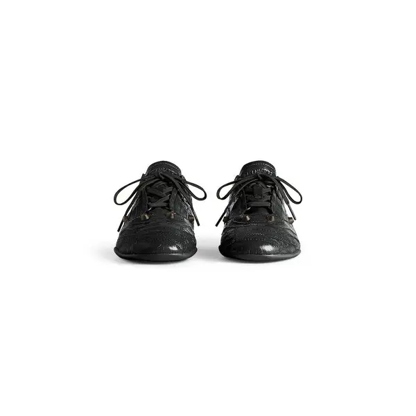 Balenciaga City Lace-up Sneakers In Sheepskin - Black