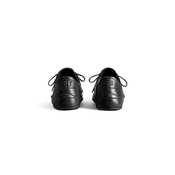 Balenciaga City Lace-up Sneakers In Sheepskin - Black