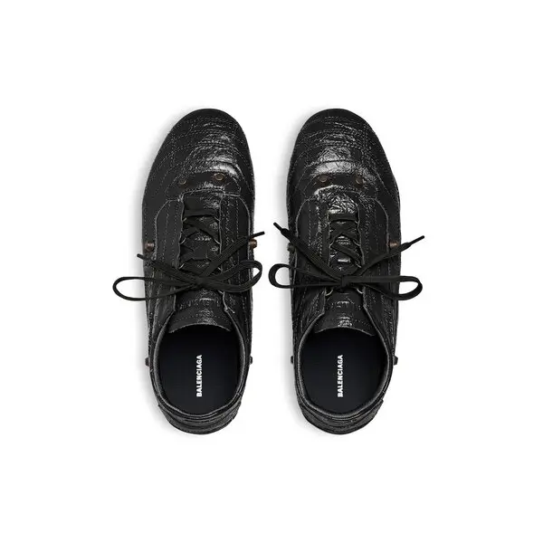 Balenciaga City Lace-up Sneakers In Sheepskin - Black