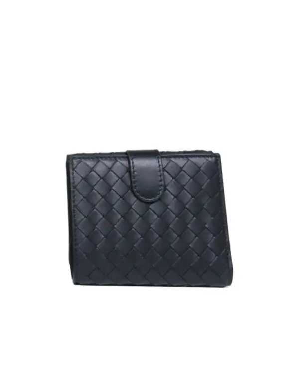 Bottega Veneta Woven Leather Folding Wallet