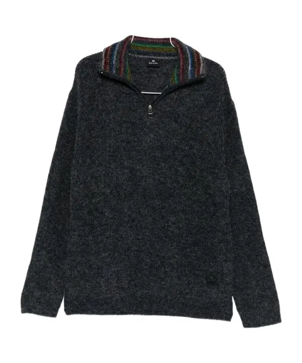 Paul Smith Half-zip Striped Collar Jumper