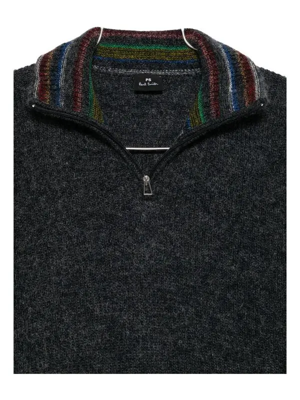 Paul Smith Half-zip Striped Collar Jumper