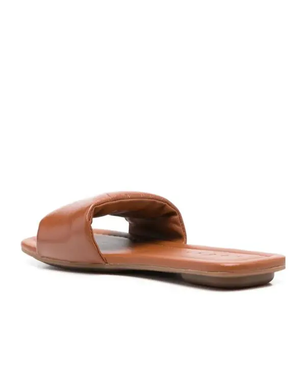 Hogan Leather Slides - Brown