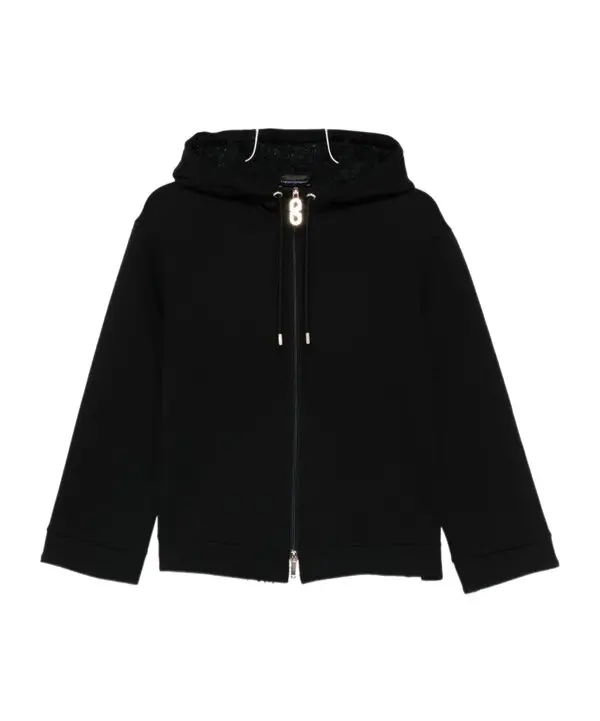 Emporio Armani Zip-up Hooded Jacket - Black