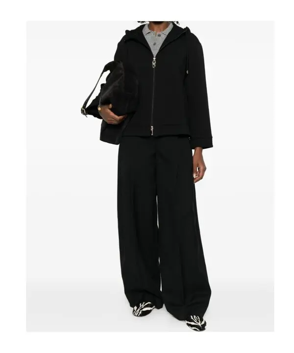 Emporio Armani Zip-up Hooded Jacket - Black