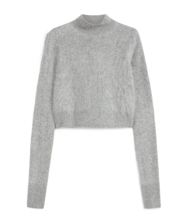 Sportmax Pure Cashmere High Neck Sweater - Medium Gray