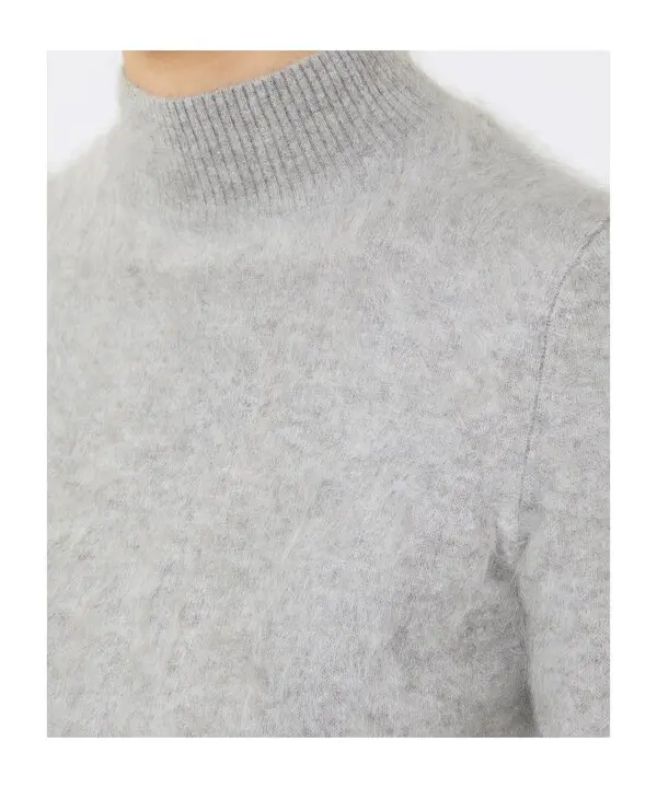 Sportmax Pure Cashmere High Neck Sweater - Medium Gray