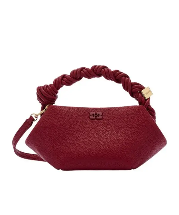 GANNI Grained Mini Bag - Red