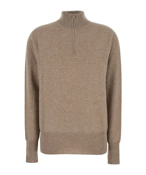 THE ROW Loya Half-zip Knitted Sweater
