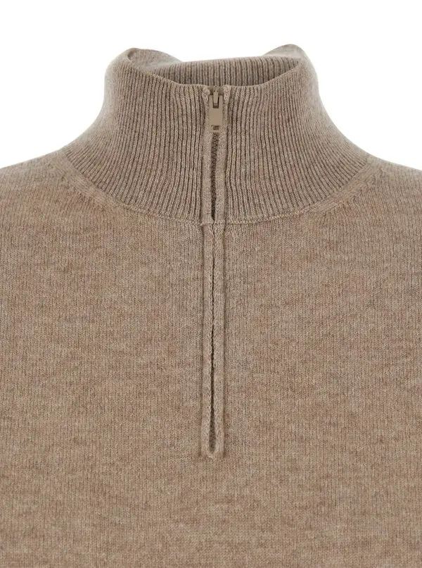 THE ROW Loya Half-zip Knitted Sweater