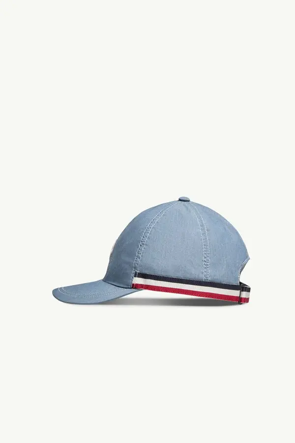 Moncler Chambray Baseball Cap - Light Blue